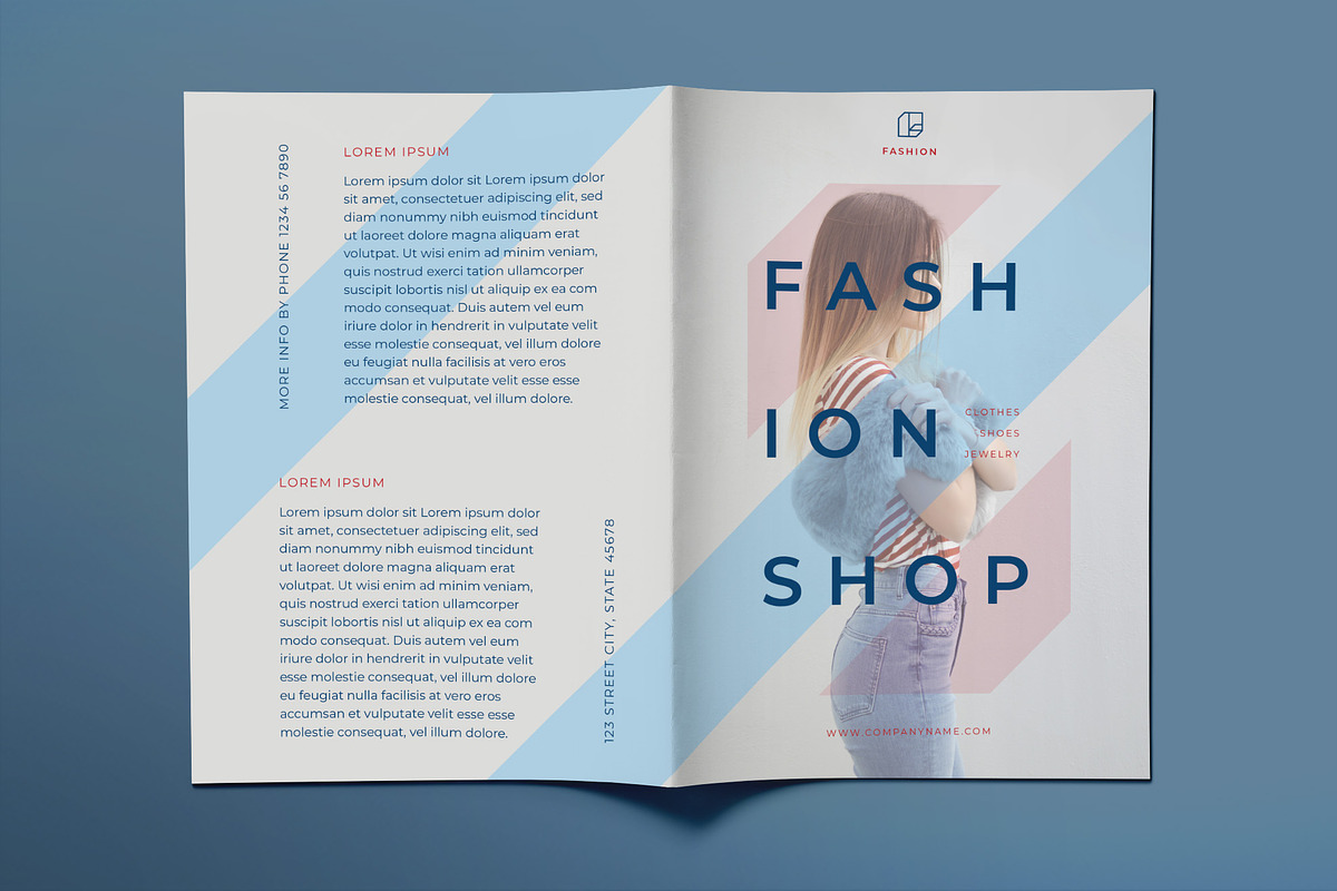 Fashion Shop Brochure Bifold, a Brochure Template by TemplatesNow!