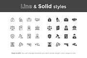 Law Icons, an Outline Icon by filborg
