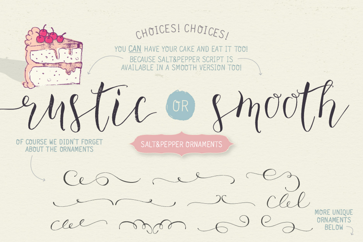 Salt & Pepper font duo, a Script Font by Lisa Glanz