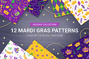 12 Mardi Gras Seamless Patterns | Graphic Patterns ~ Creative Market