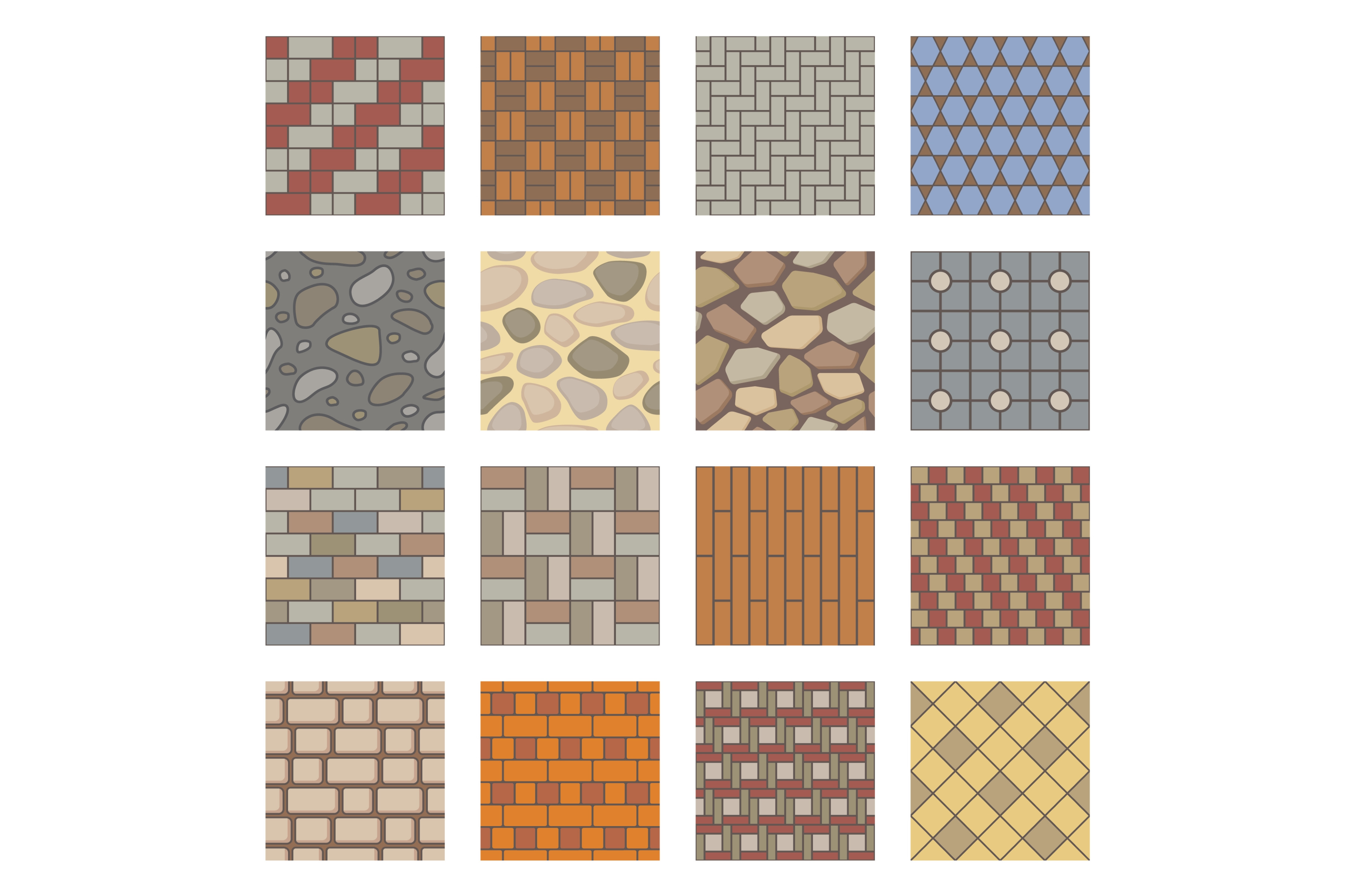 Paving stones seamless pattern, city, a Decorative Illustration by Frogella