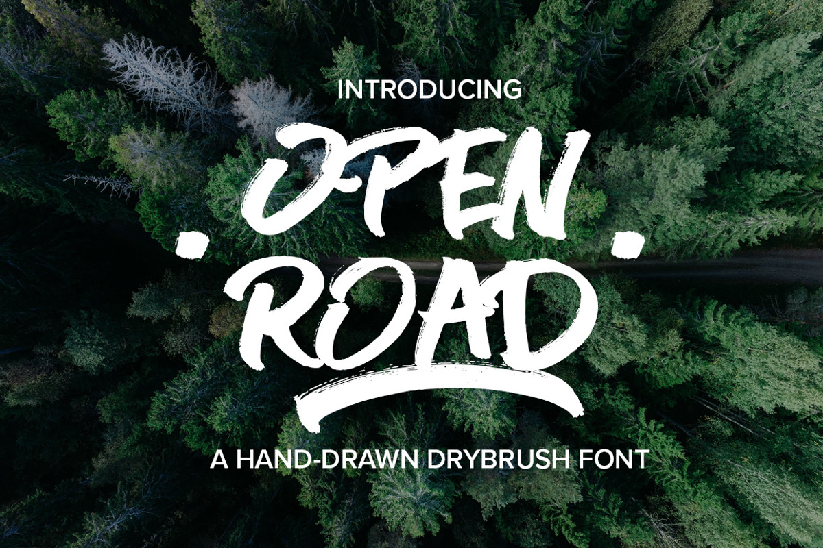OPEN ROAD Brush Font, a Script Font by James Daly