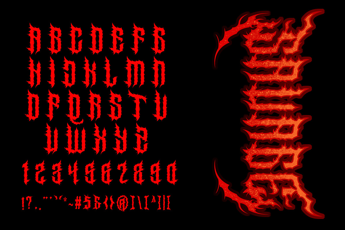 SabsoR Metal Horror Font, a Blackletter Font by dansdesign