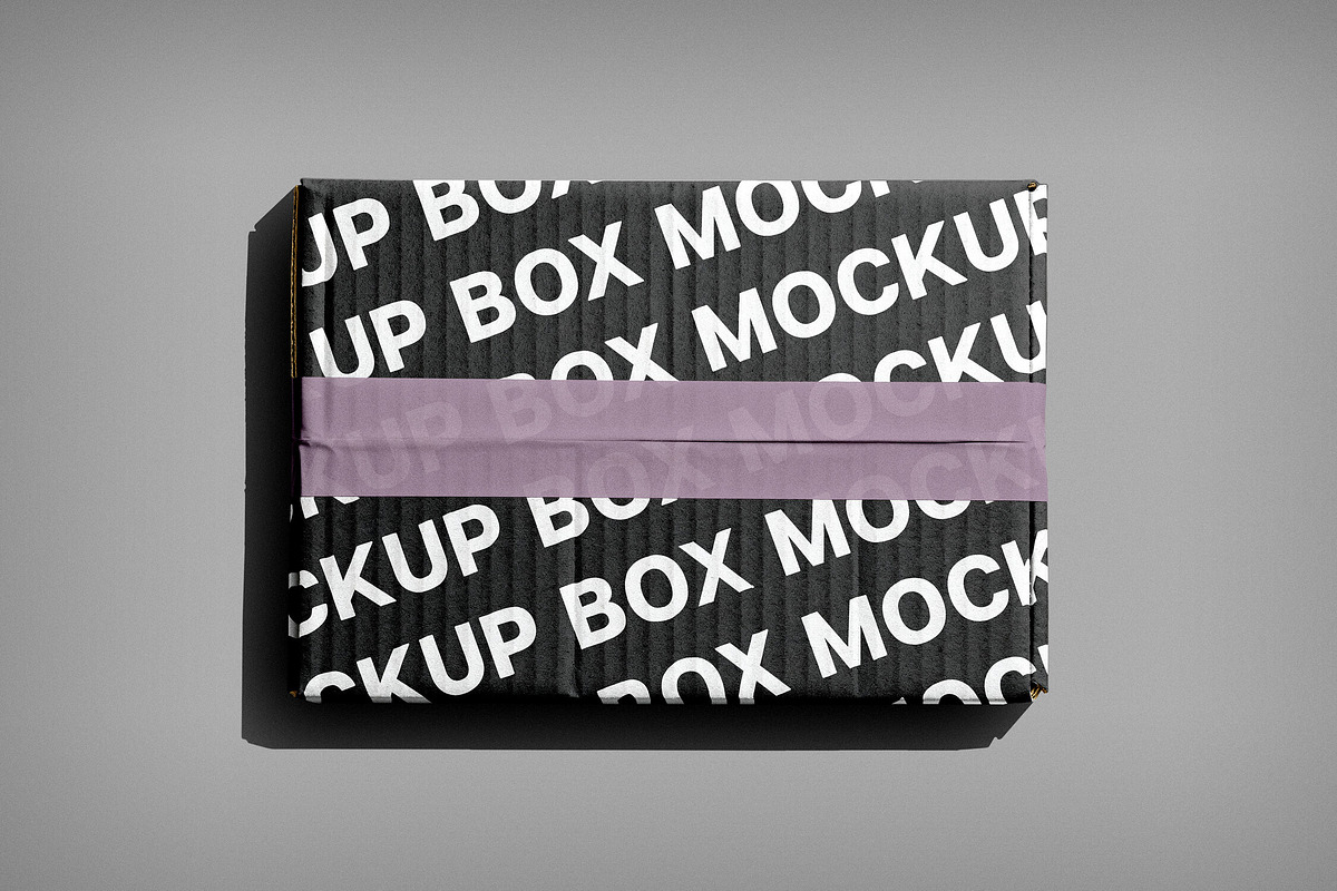 Parcel Box Mockup, a Packaging Mockup by Design Squad