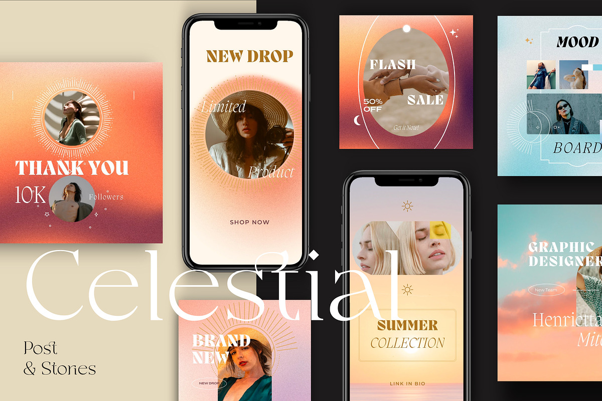 Celestial Canva Brand Gradient, a Social Media Template by Dirtytemp ...