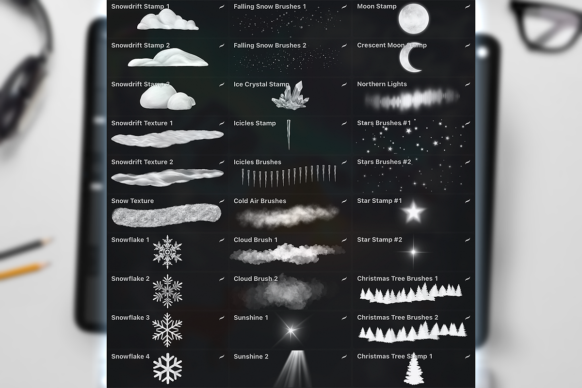 Winter Forest Brush Set for Procreate