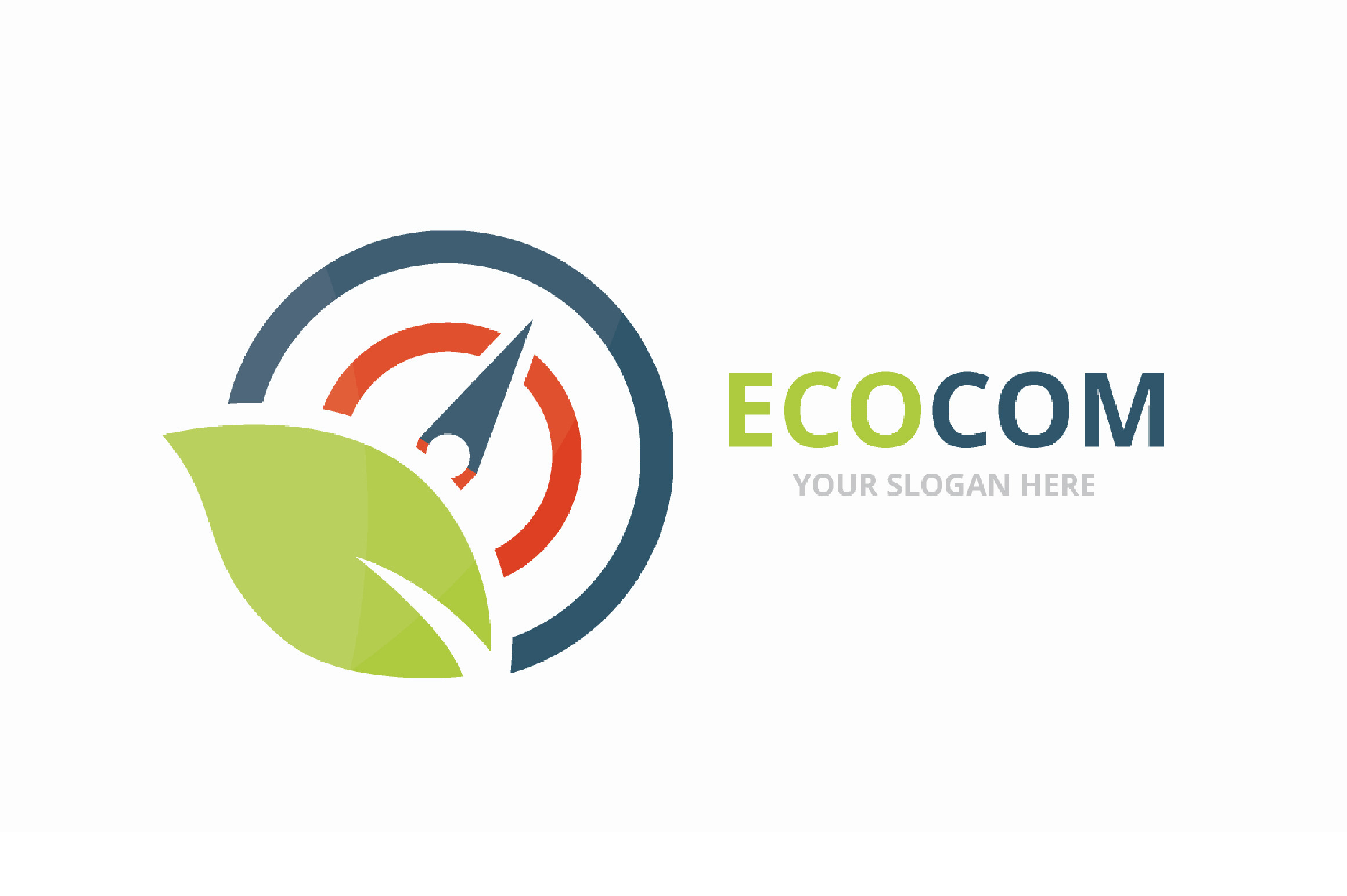 Vector compass and leaf logo, a Branding & Logo Template by GraphiShop