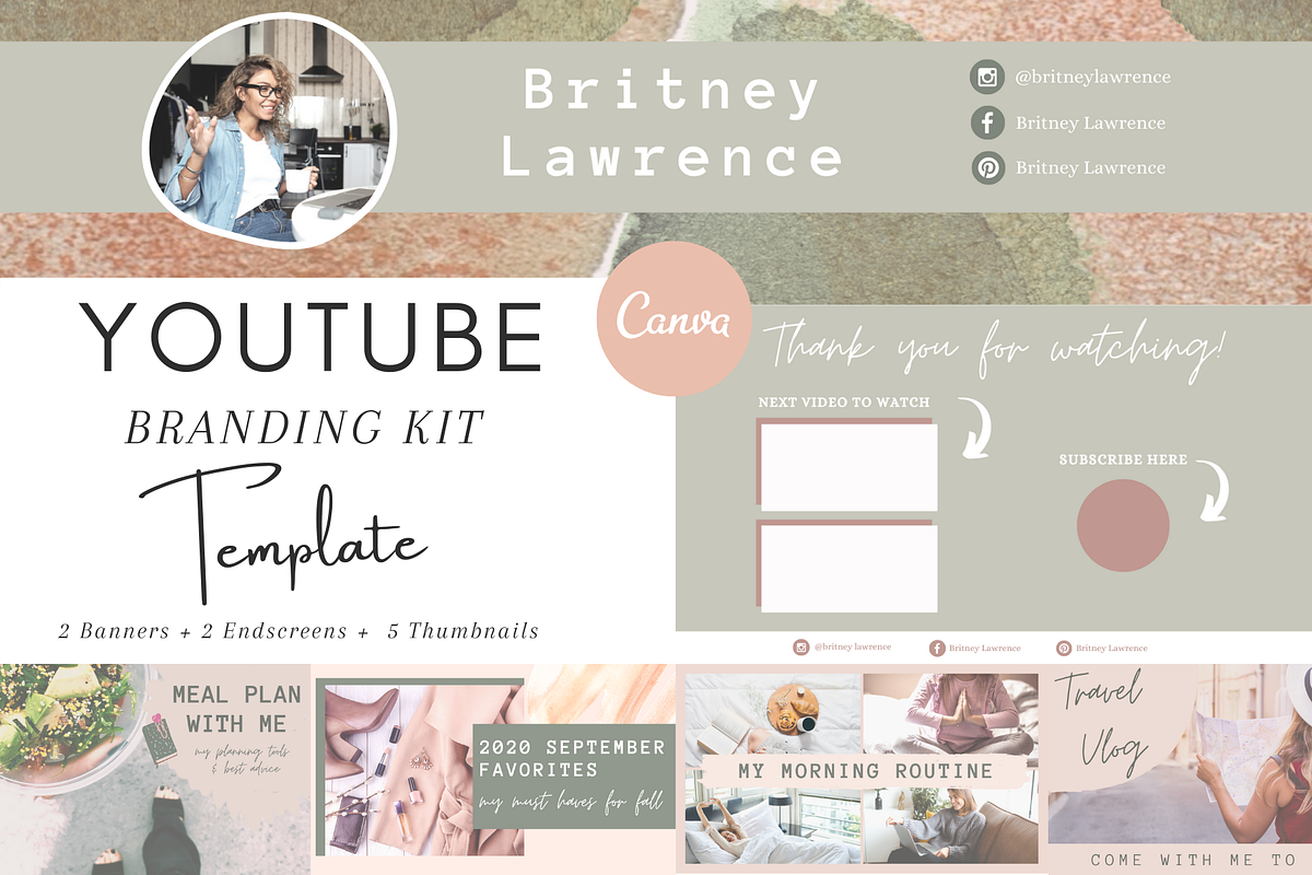 YouTube Channel Art Template, a Social Media Template by Tegefeldt Design