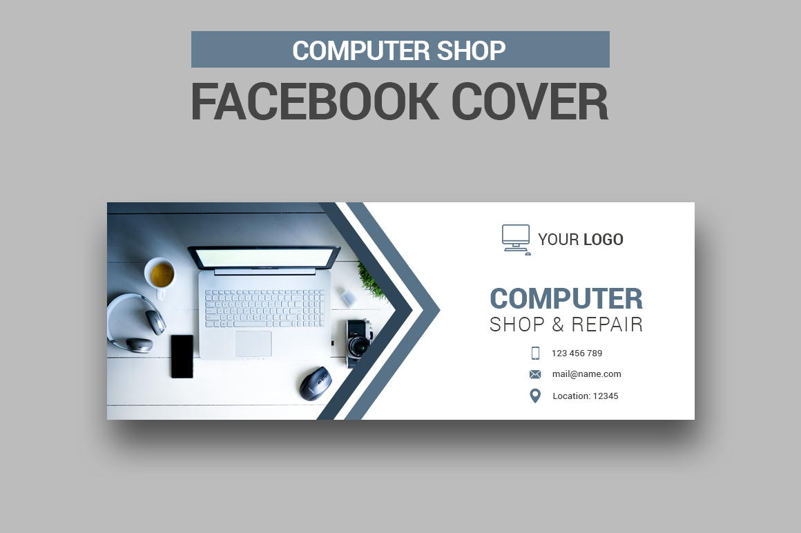 Computer Shop Facebook Cover, a Social Media Template by Creatricks