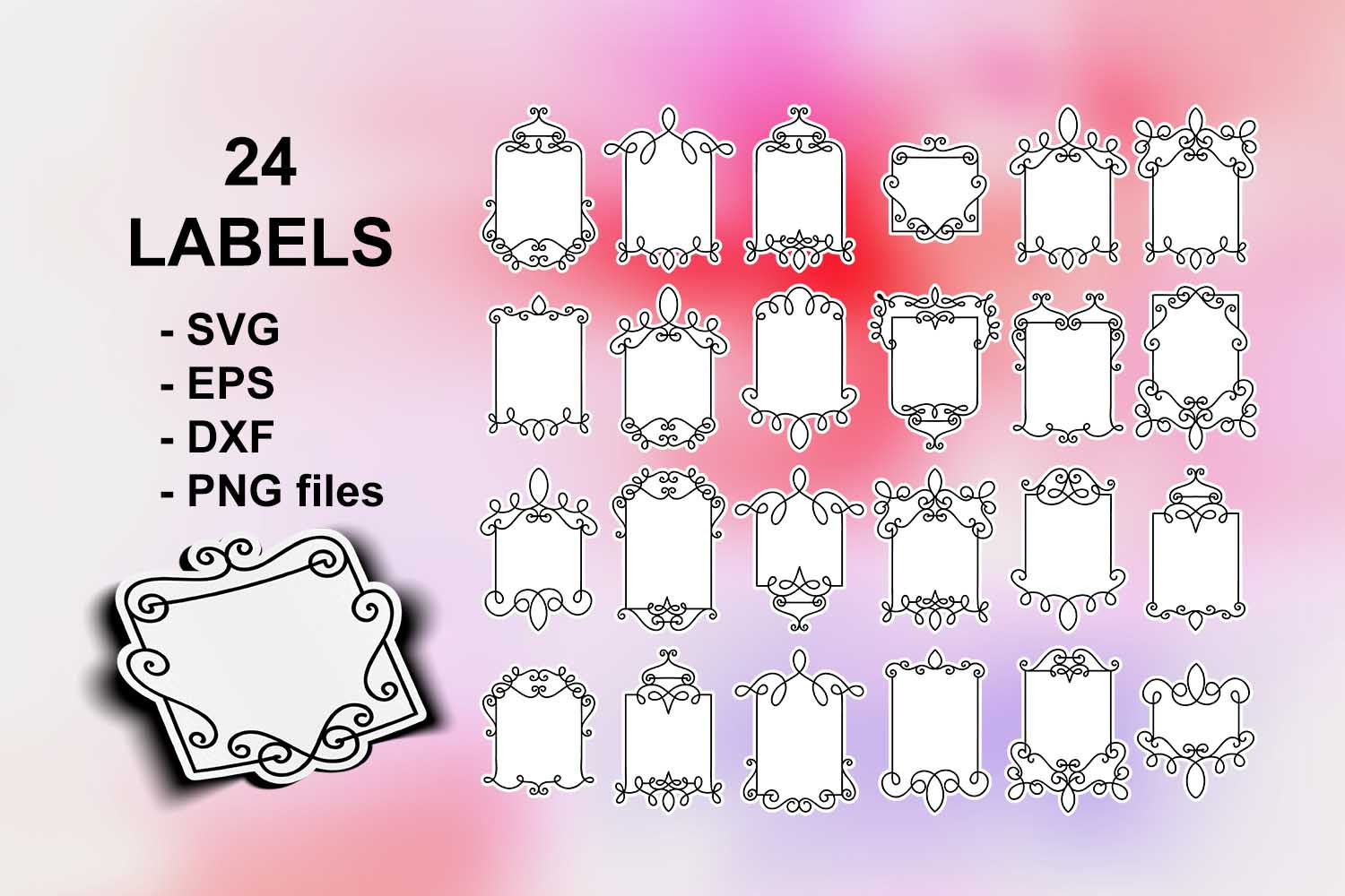 Label Frame Pack, an Illustration by Digital Typeface Studio | Creative ...