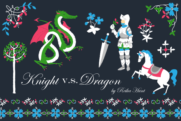 Cute Medieval Clip Art Set, an Object Graphic by reika