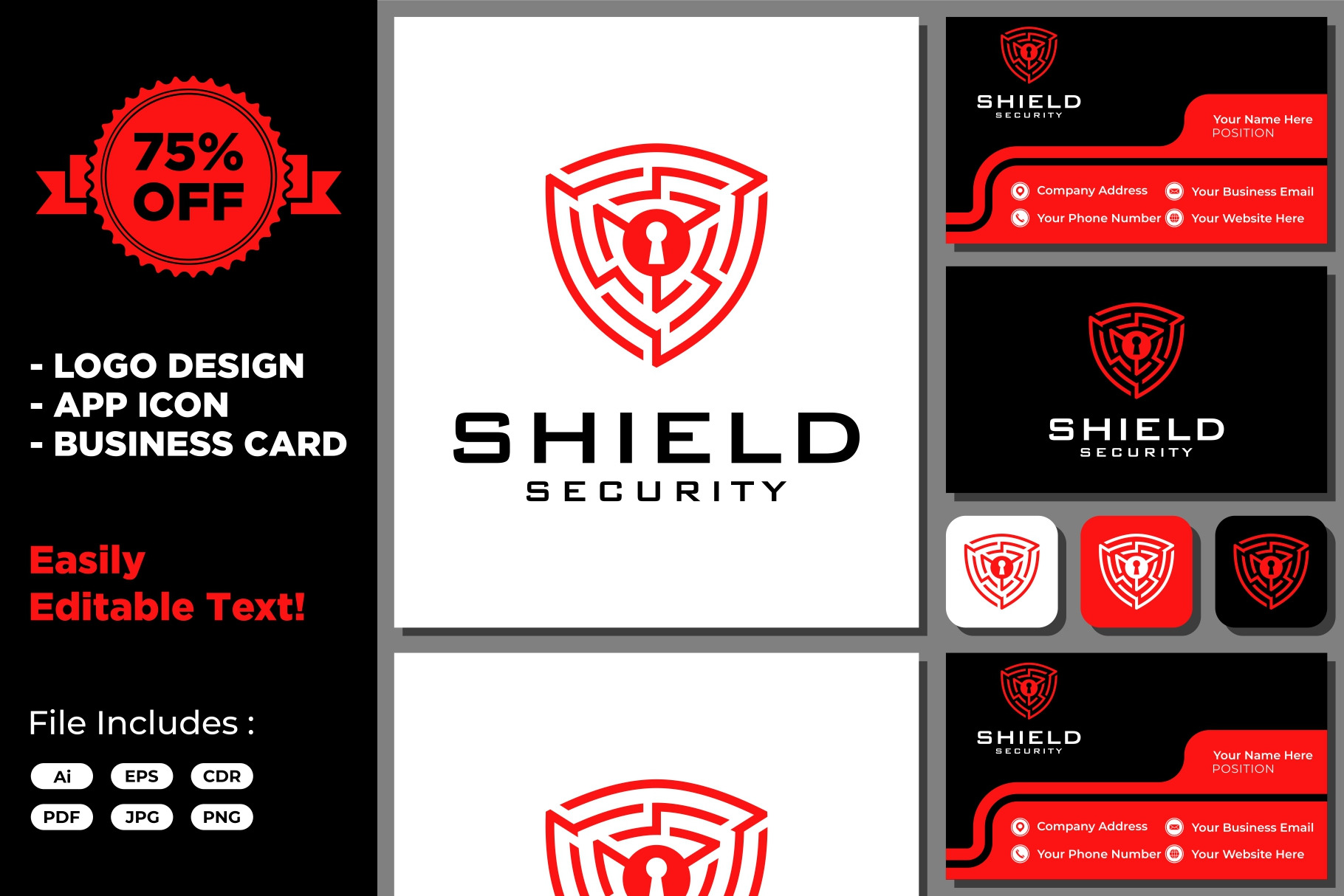 Shield Technology Security Icon Logo | Branding & Logo Templates ...