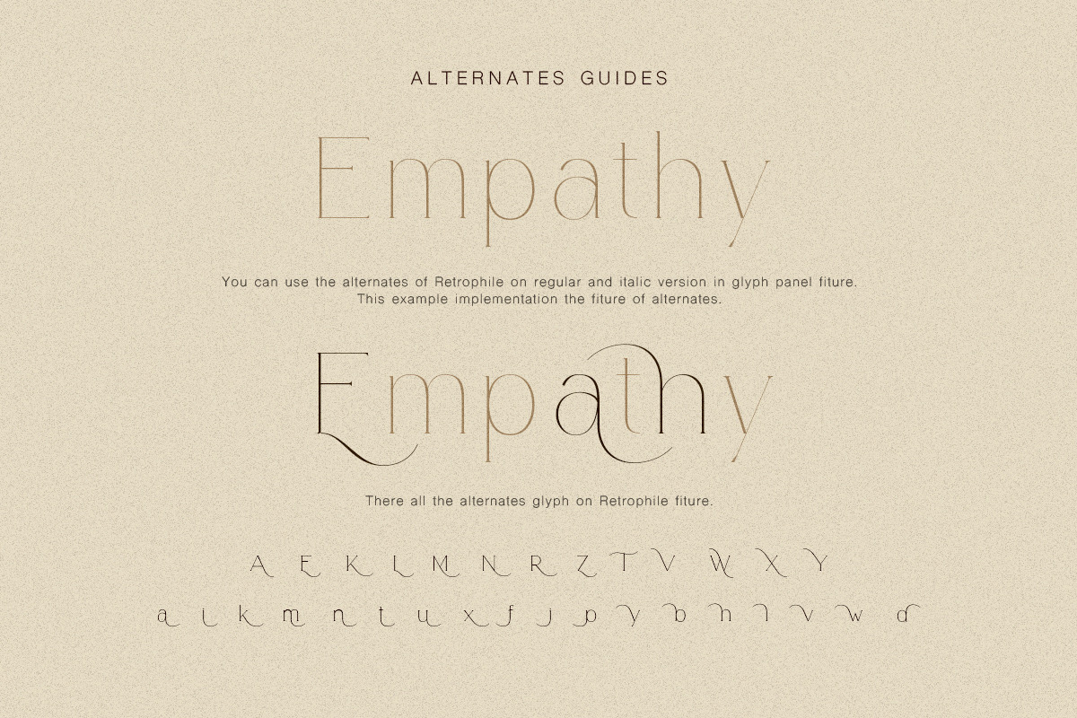 Retrophile - Elegant Light Serif, a Serif Font by Bale Type | Creative ...