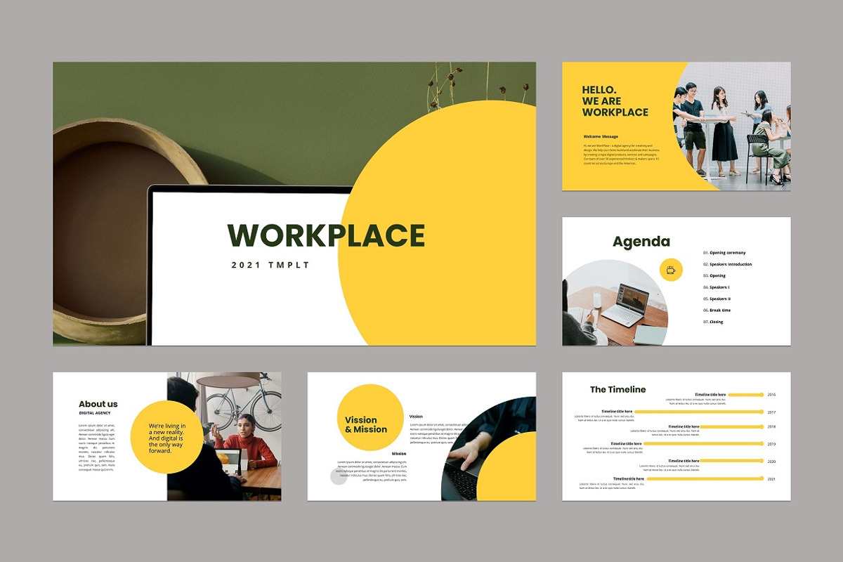 WorkPlace PowerPoint Template, a Presentation Template by Bervisual
