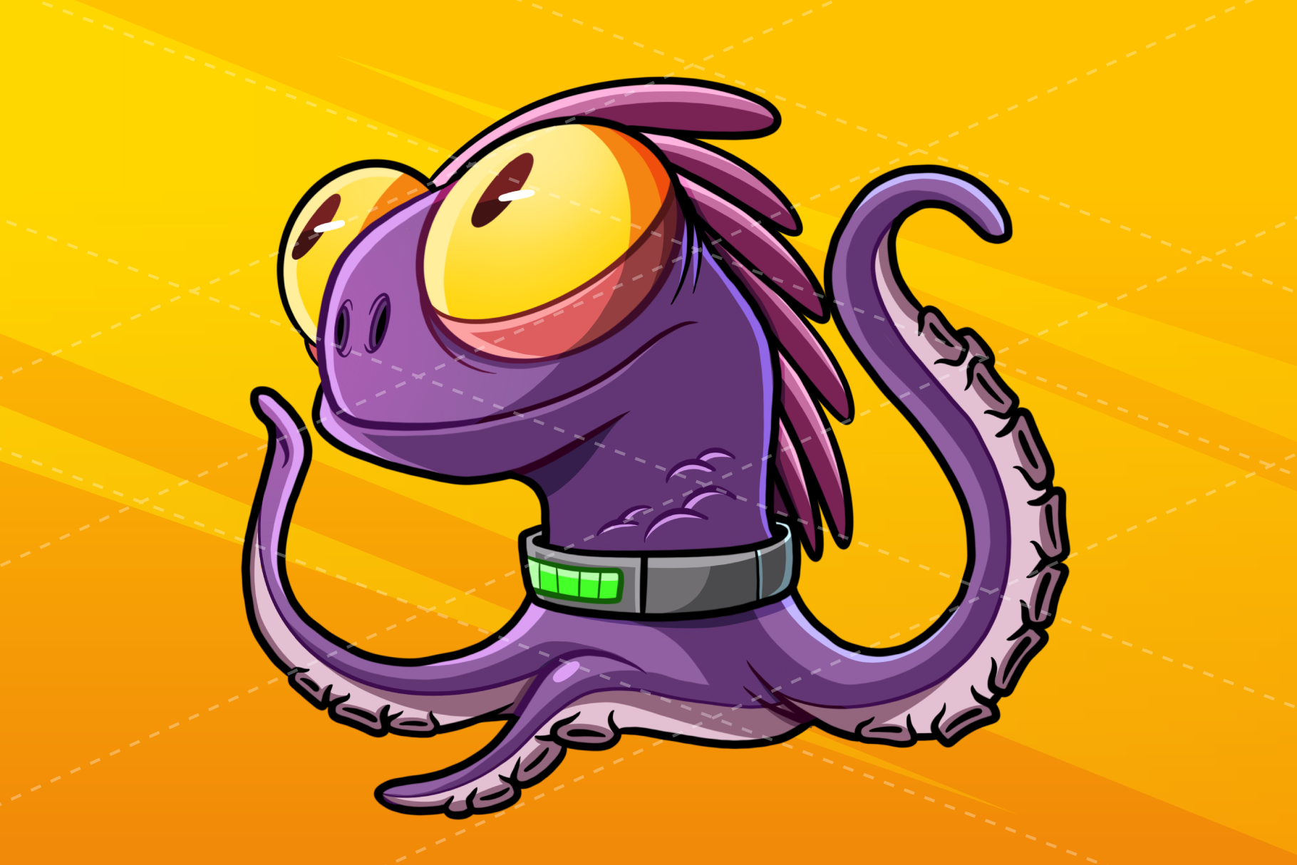 Purple Monster PSD Files, an Illustration by Artpon Illustration