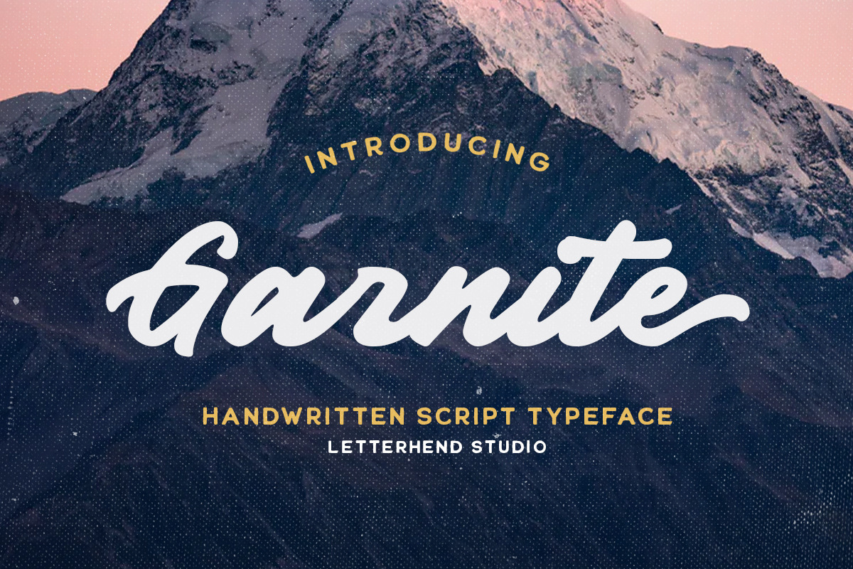 Garnite - Handwritten Script, a Script Font by Letterhend Studio