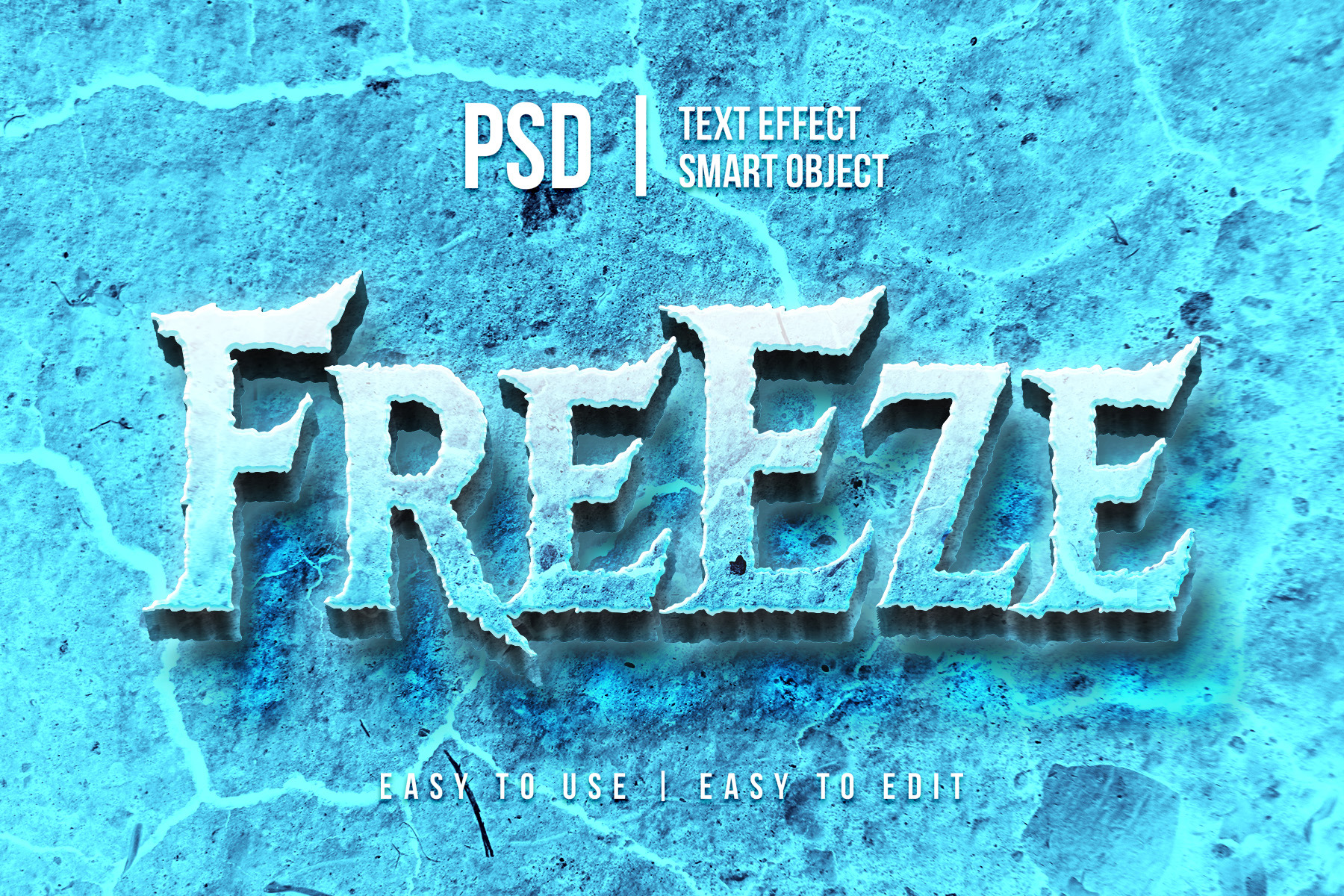 freeze editable psd text effect, a Layer Style Add-On by yokbisayok