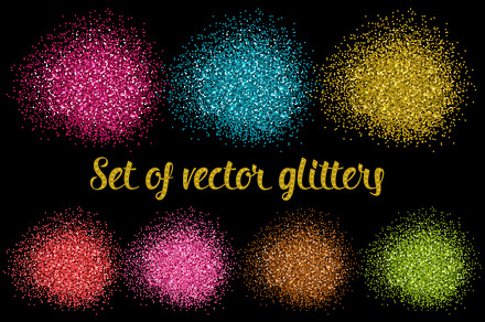 Set of vector glitters + bonus | Textures ~ Creative Market