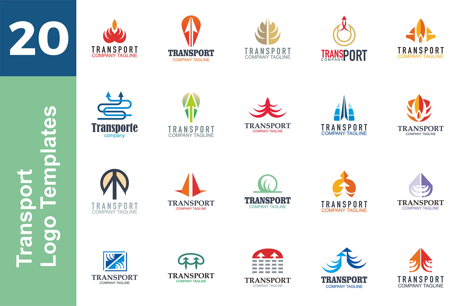 20 Logo Transport Templates Bundle, a Branding & Logo Template by ...