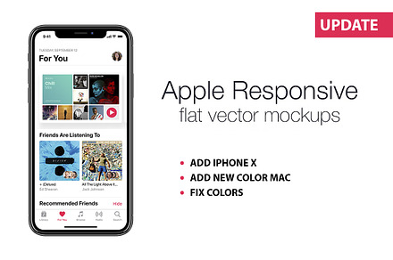 All iPhone Flat Vector MockUp, an iPhone Mockup by Alex_Yanko