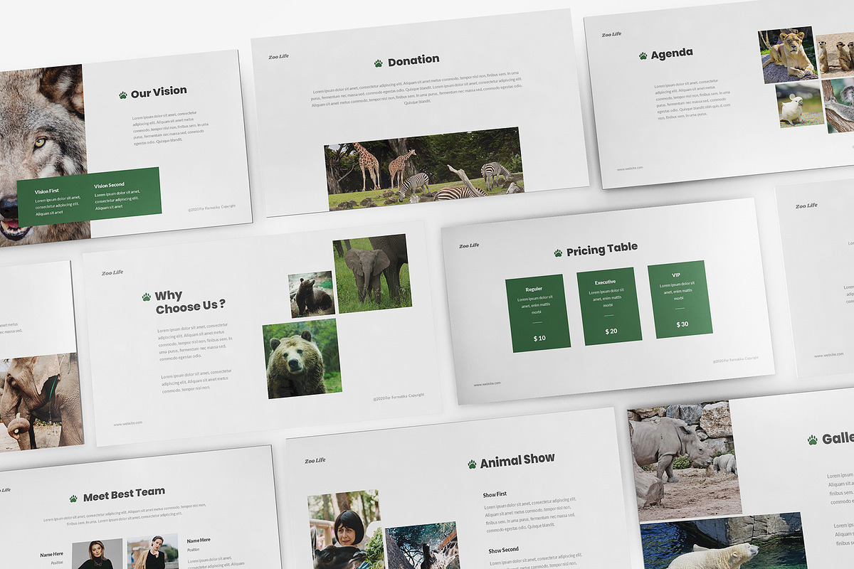 Zoo Google Slides Template, a Presentation Template by Formatika Studio