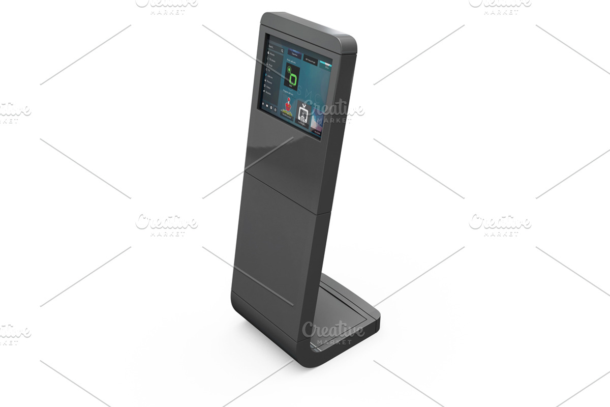 Kiosk Touch Screen Mockup, a Product Mockup by PixelMockup