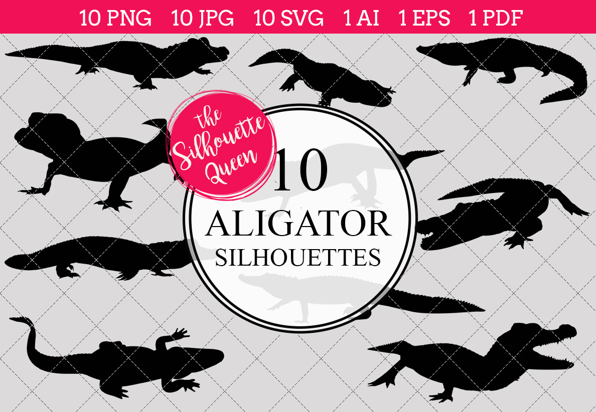 Aligator Silhouette Vector Graphics, an Object Graphic by The ...