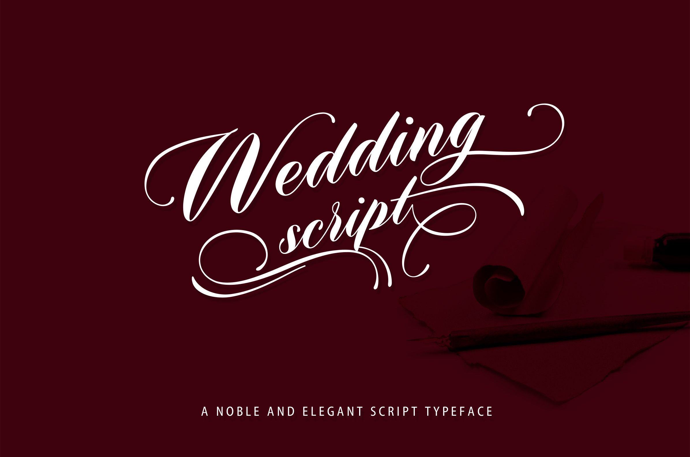 Wedding script, a Script Font by alphadesign