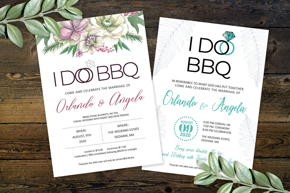 I Do BBQ Wedding Suite, an Invitation Template by SribnaHmara