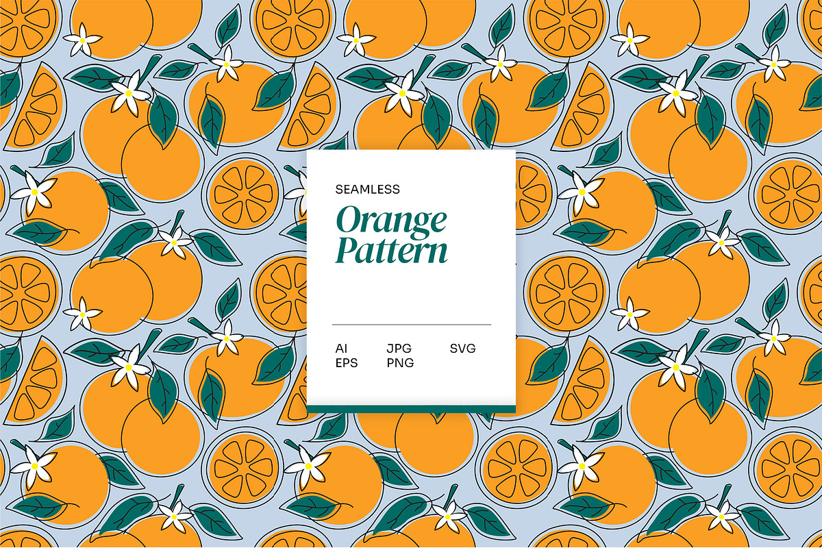 Orange Pattern, a Pattern Graphic by Neermana