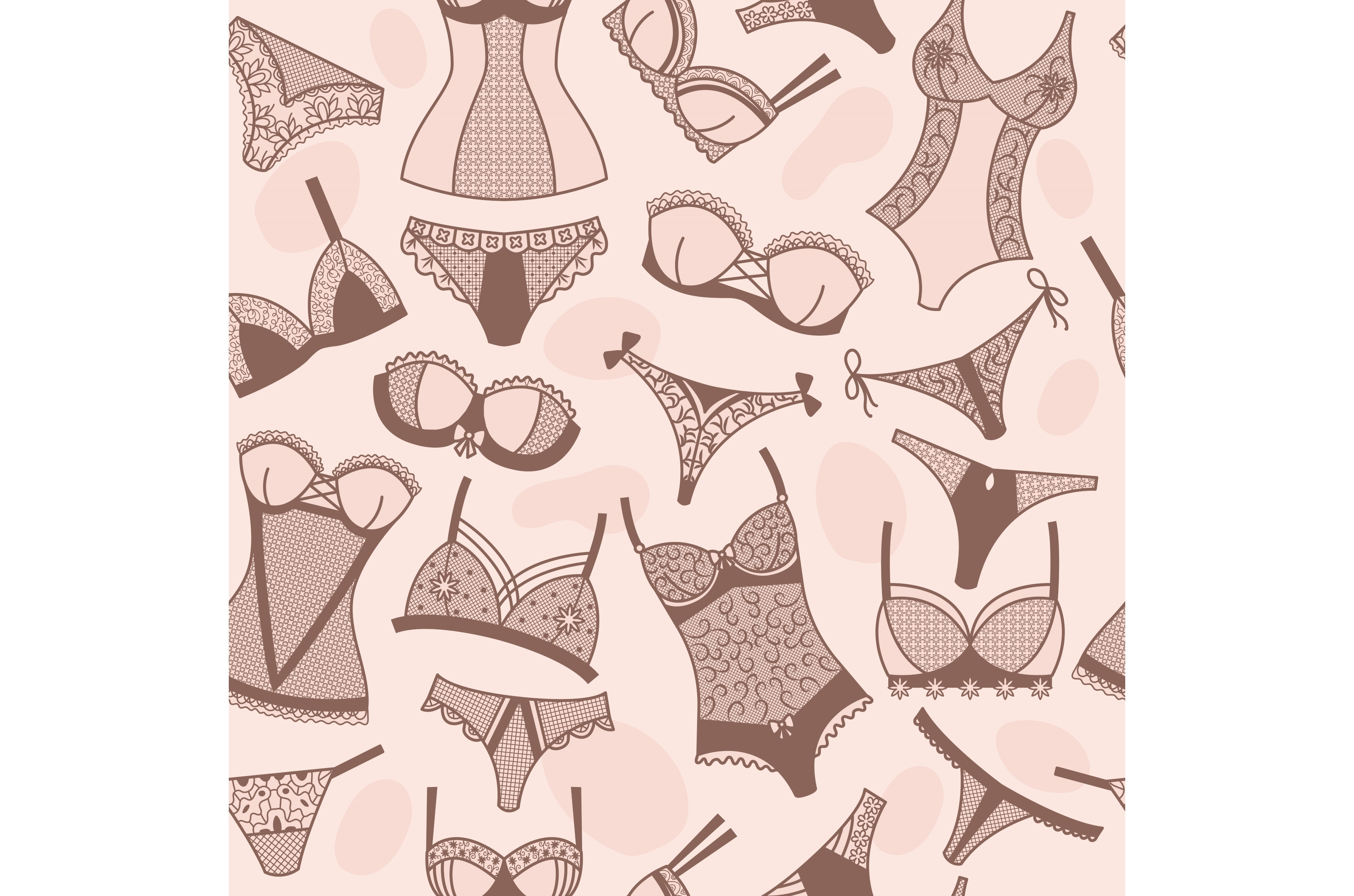 Lingerie pattern. Woman body clothes, a Background Graphic by Onyx ...