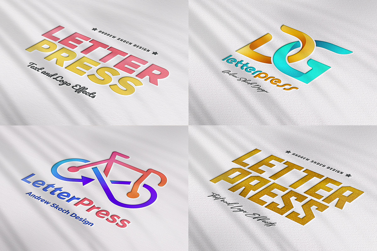 Letter Press Text & Logo Effect, a Branding & Logo Template by Andrew ...