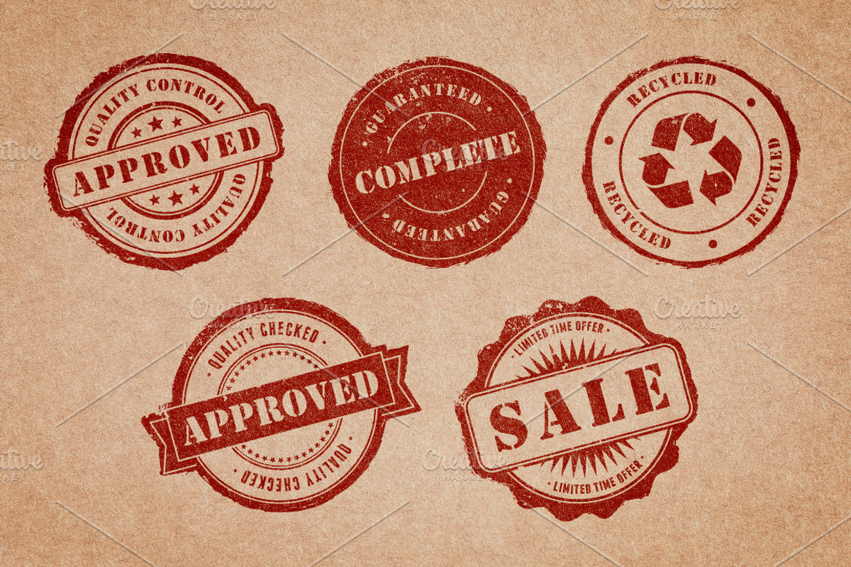 Rubber Stamps Vector Pack Volume 1, an Object Graphic by Design Panoply