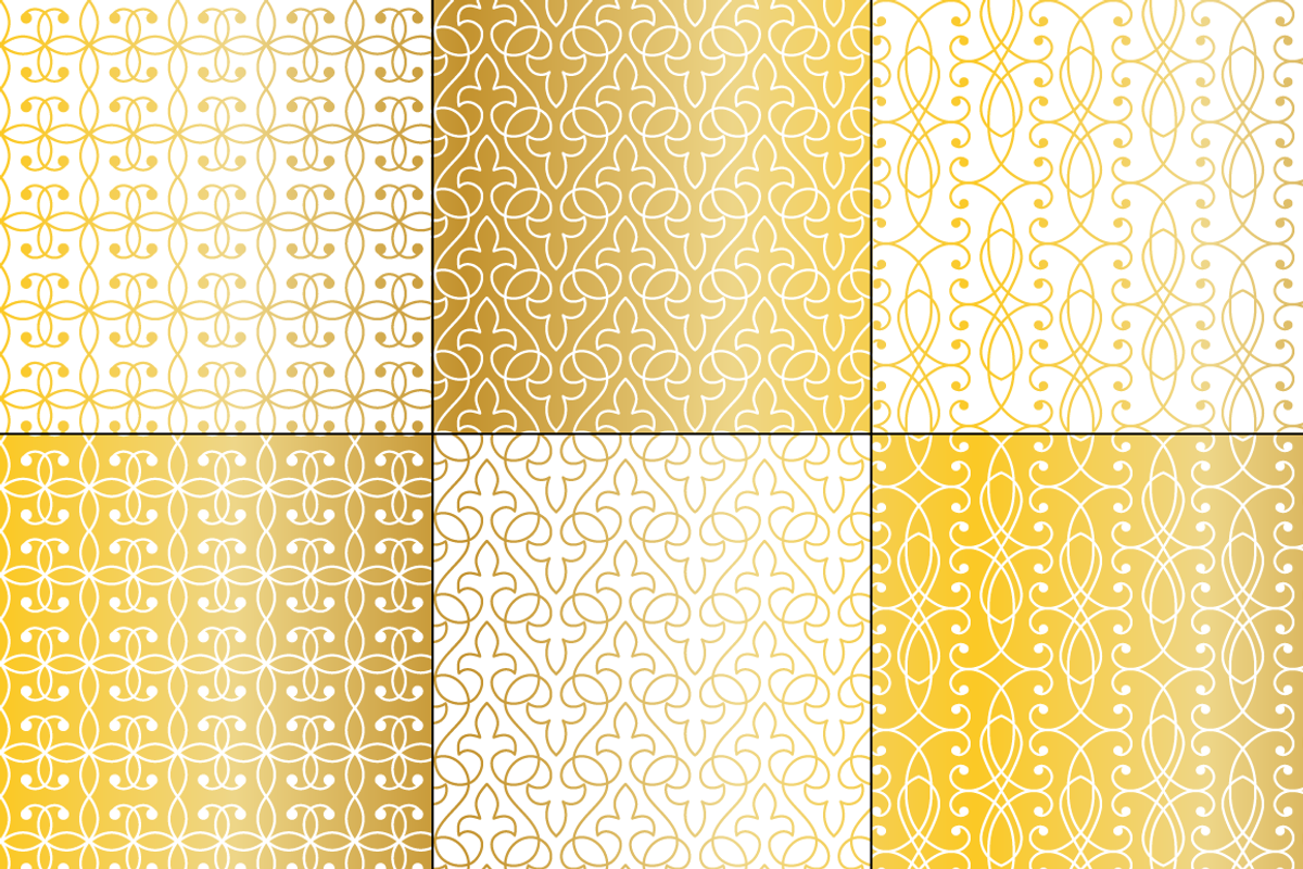 Seamless Gold Wrought Iron Patterns, a Pattern Graphic by Melissa Held ...