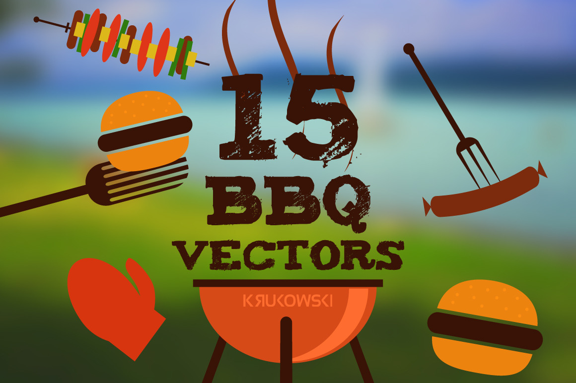BBQ Vector Set, a Food Illustration by Krukowski Graphics