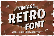 Vector vintage typeface. Retro font, a Decorative Illustration by ...