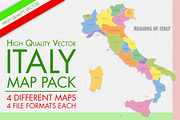 Vector Italy Map Pack | Illustrations ~ Creative Market