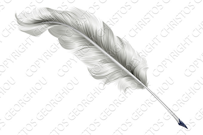Classic feather quill illustration, an Education Illustration by ...