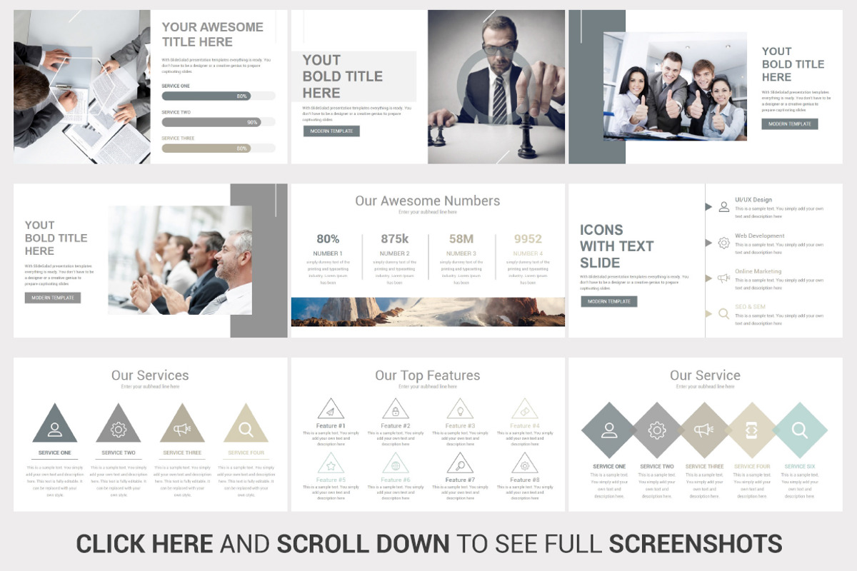 Modern PowerPoint Template, a Presentation Template by SlideSalad