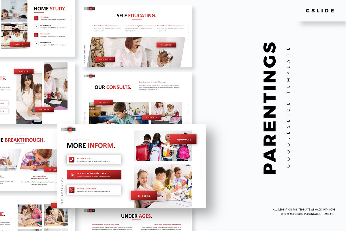 Parentings - Google Slides Template, a Presentation Template by AQR Studio