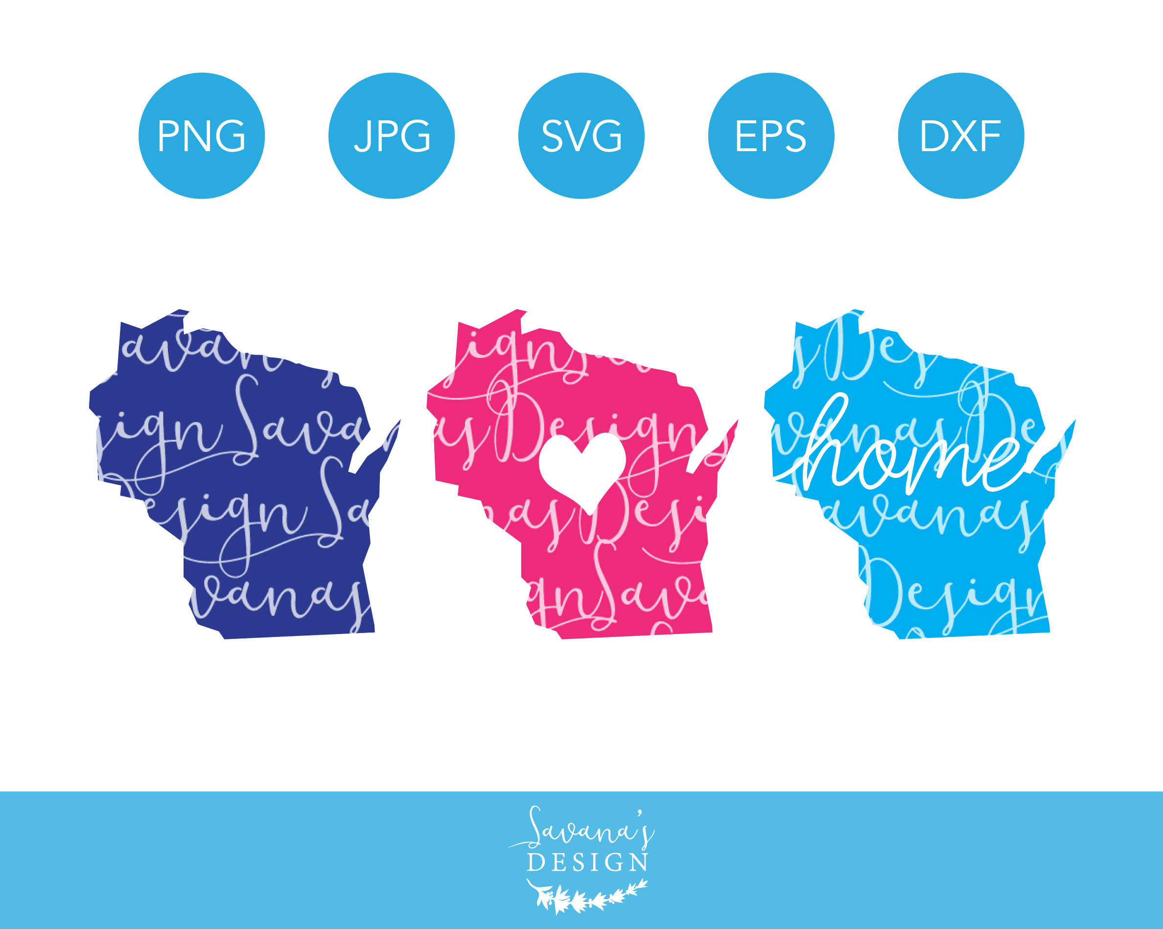 Wisconsin SVG Cut Files and Clipart, an Illustration by SavanasDesign