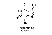 Theobromine molecular structure, an Education Illustration by GraphiShop