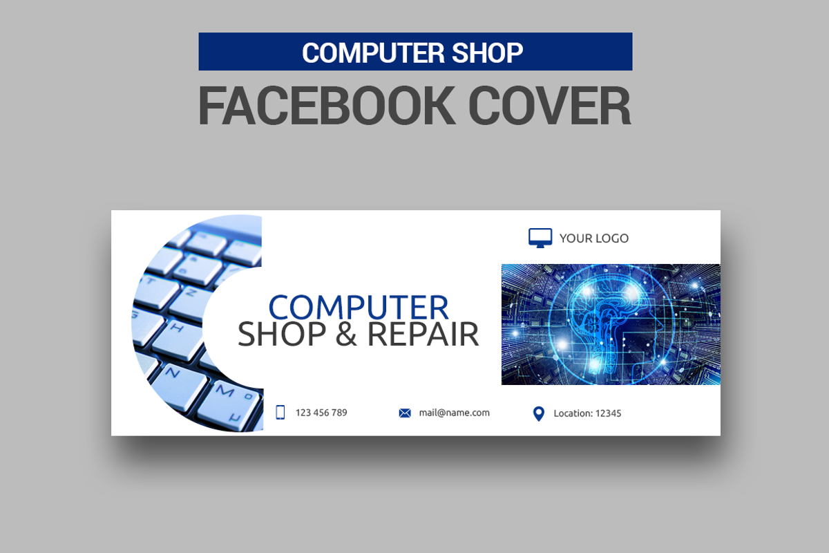 Computer Shop Facebook Covers - SK, a Social Media Template by UNIK Agency