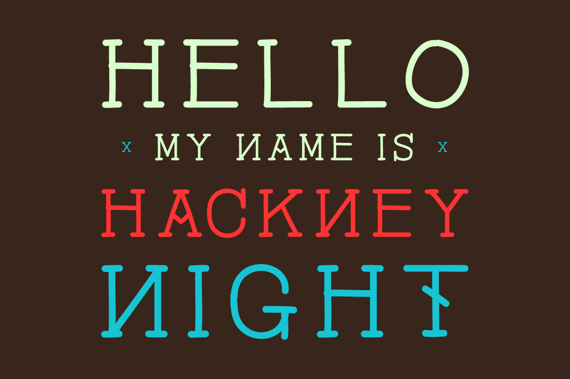 Hackney Night - Font, a Slab Serif Font by David is Creative