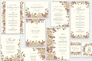Rustic Wedding Stationery Templates, a Stationery Template by BrandPacks