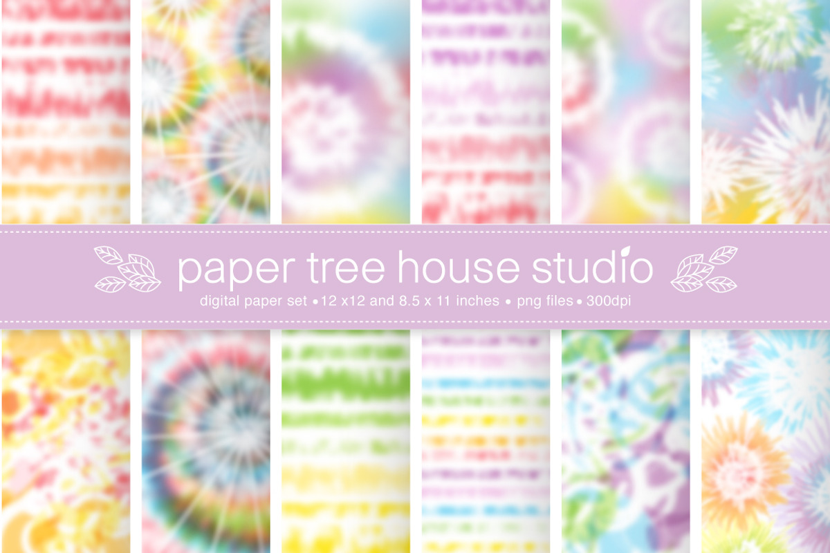 Pastel Tie Dye Digital Paper Pattern, a Pattern Graphic by Paper Tree ...