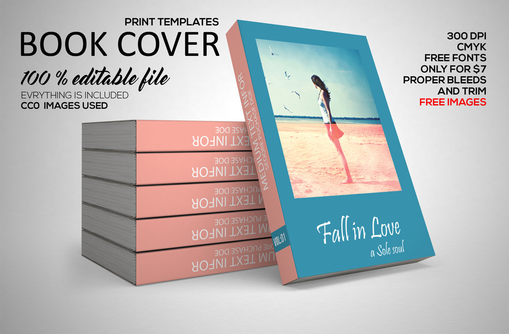 Book Cover Print Template, a Stationery Template by Psd Templates