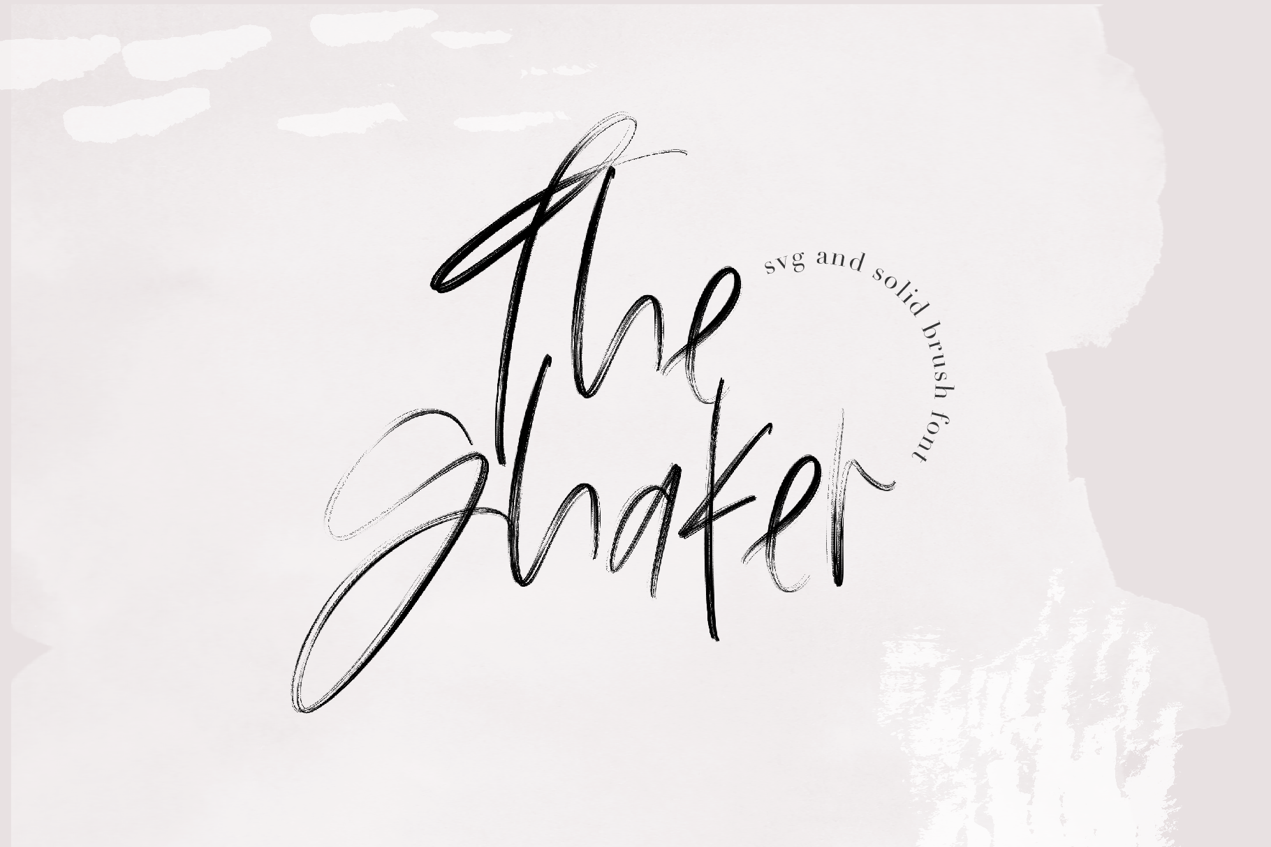 The Shaker - SVG & OTF Brush Font, a Script Font by KA Designs