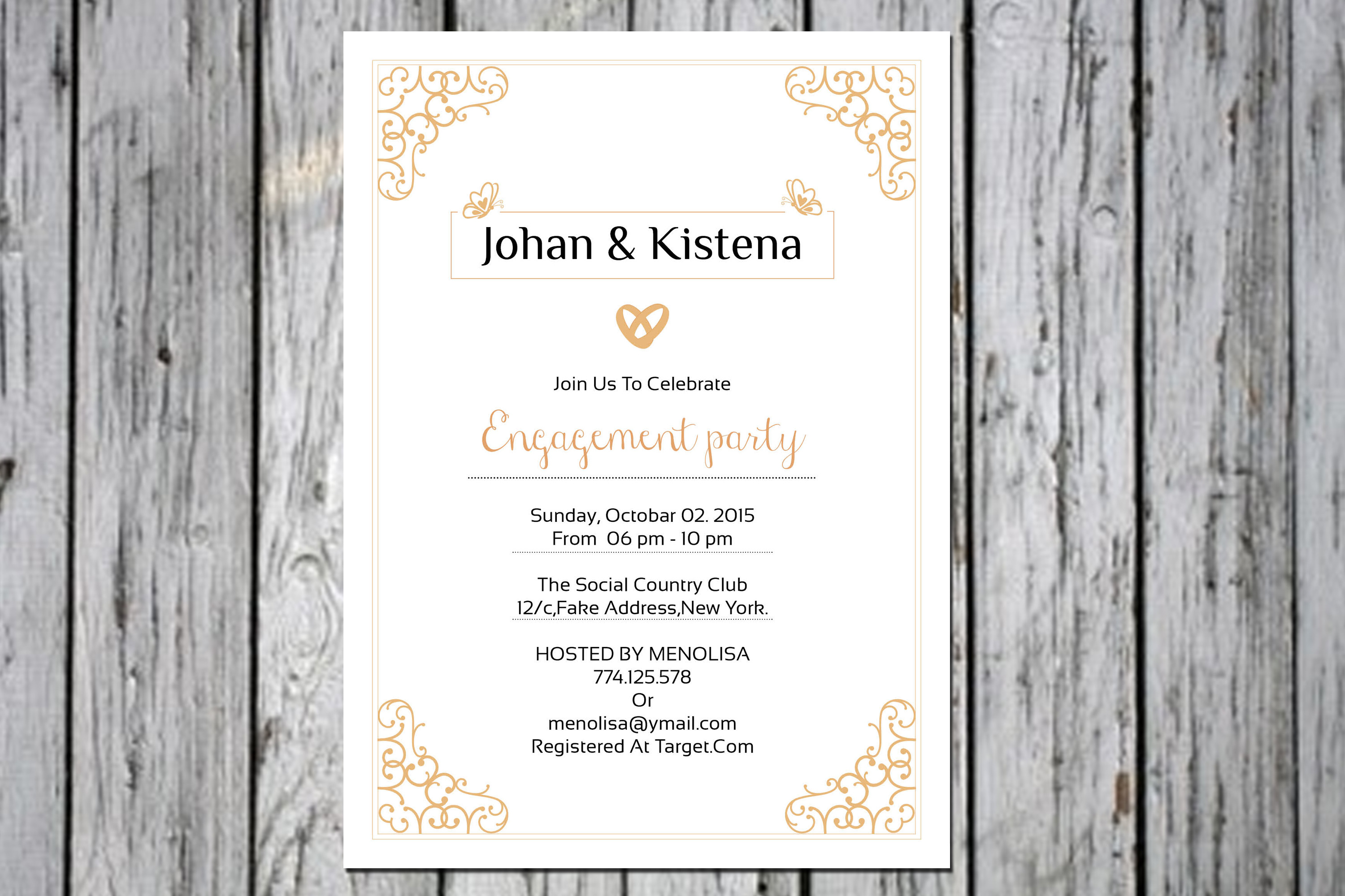 Engagement Party Invitation Template, an Invitation Template by ...