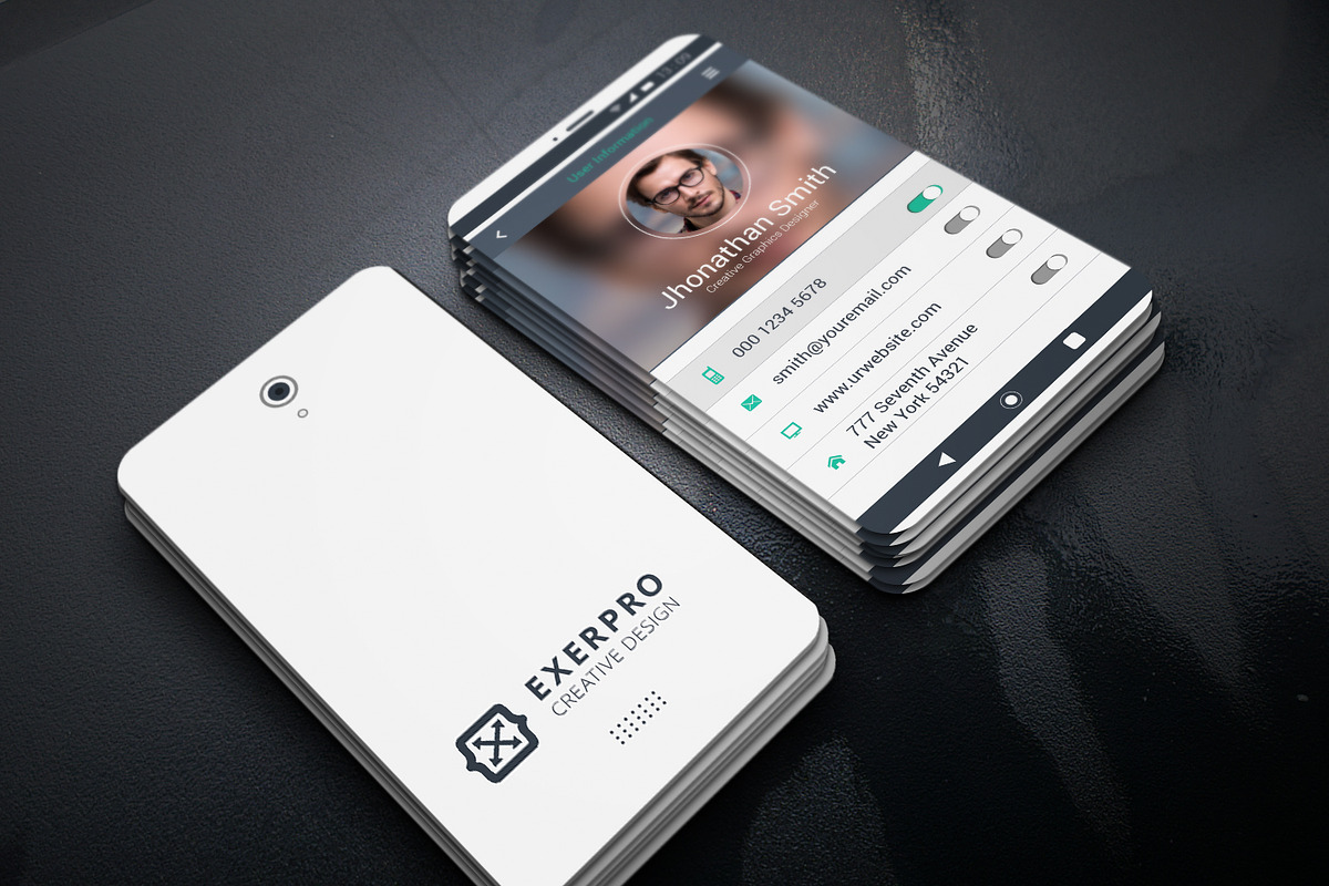Smart Phone Style Business Card, a Business Card Template by ...